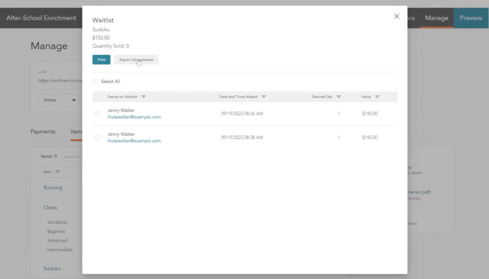 How to create a waitlist for events and merchandise